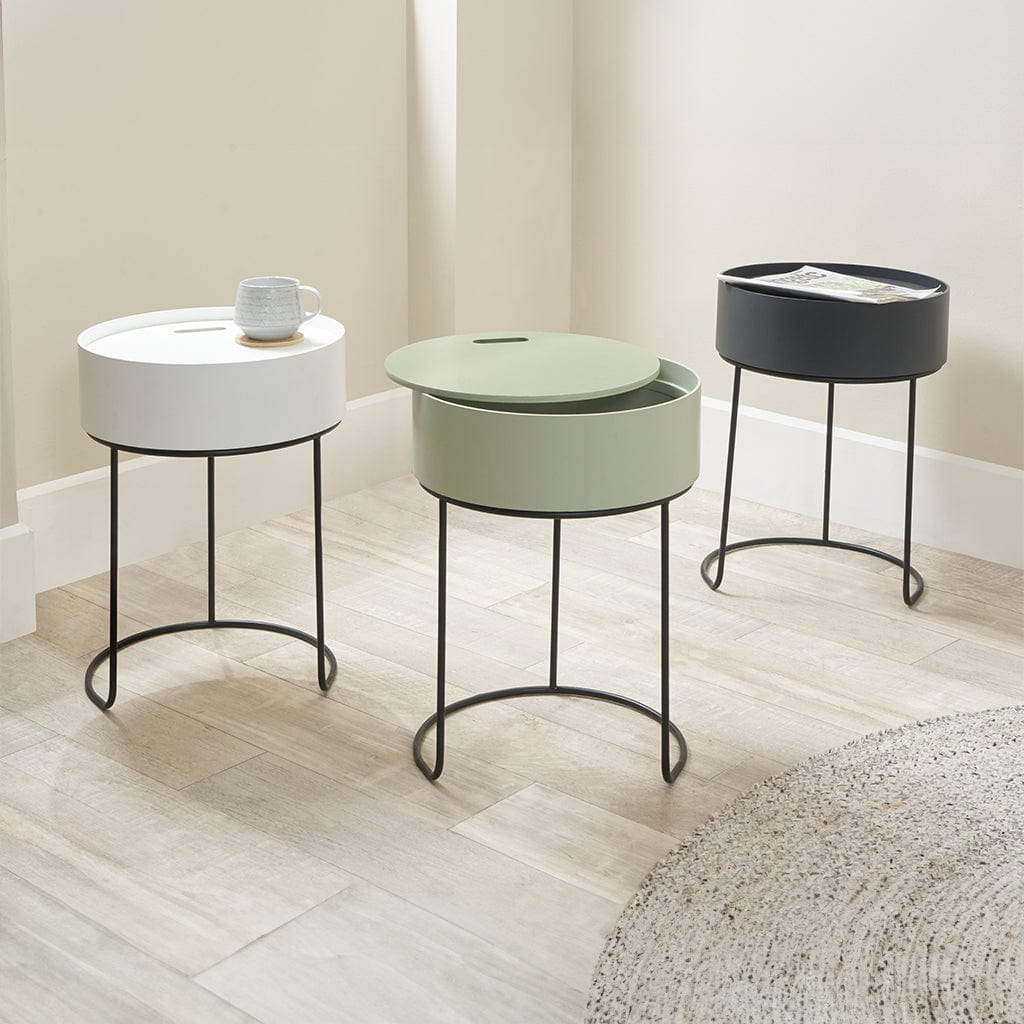 Hugo Sage Green Wood & Black Storage Table – Cotterell & Co