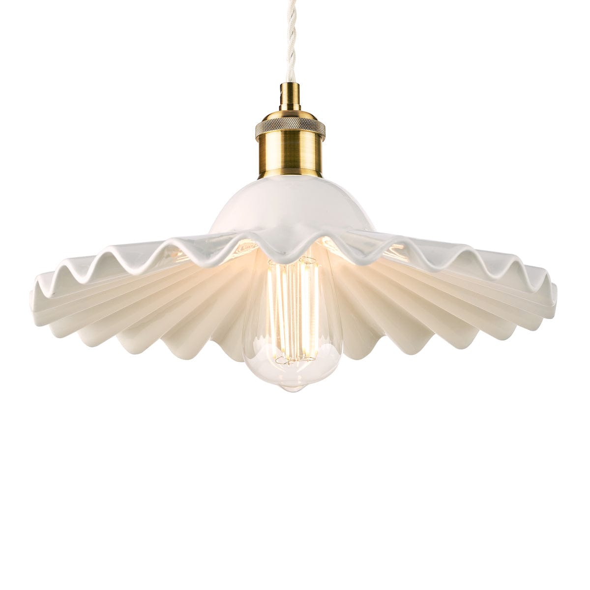 Beca Large Pendant White Ceramic | Laura Ashely | Cotterell & Co