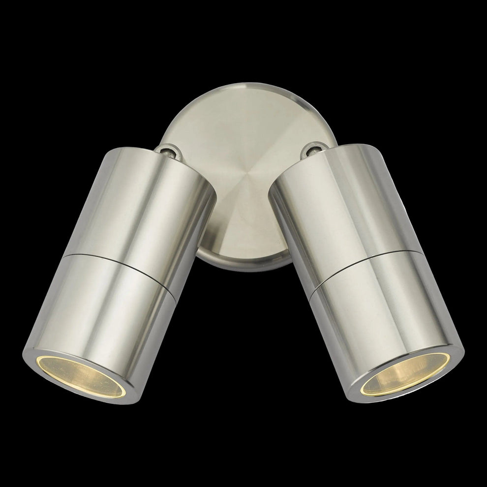 Outdoor 2 Light Wall Spotlight Aluminium | Cotterell & Co