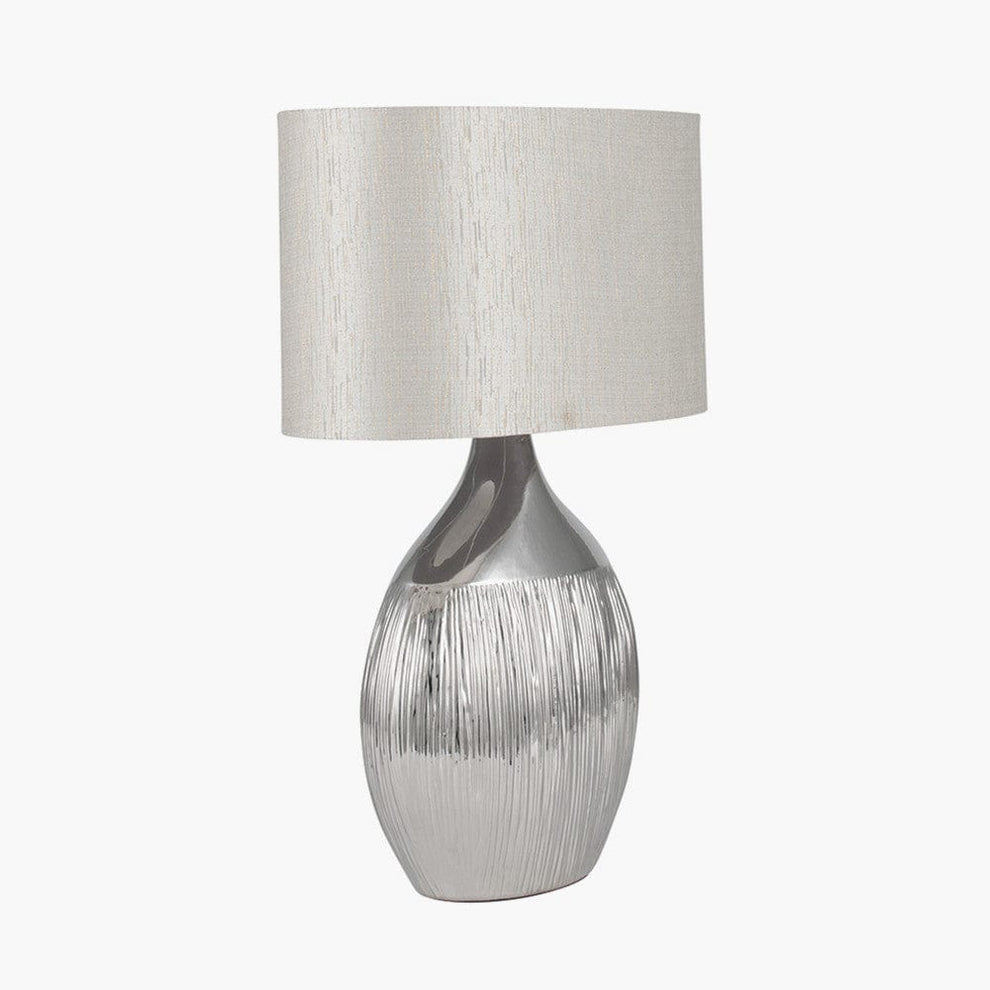 Silver Scratched Ceramic Table Lamp – Cotterell & Co